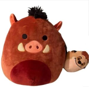 squishmallows official kellytoy disney characters squishy soft stuffed plush toy animal (10 inch, pumba with timon)