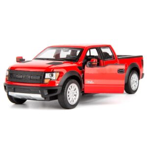 tgrcm-cz 1/32 scale f150 pickup truck casting car model, zinc alloy toy car for kids, pull back vehicles toy car for toddlers kids boys girls (red)