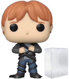 harry potter 20th anniversary - ron weasley in devil's snare funko pop! vinyl figure (bundled with compatible pop box protector case), multicolor, 3.75 inches