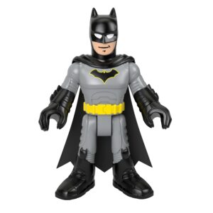 fisher-price imaginext dc super friends preschool toy batman xl 10-inch poseable figure, caped crusader, for pretend play kids ages 3+ years