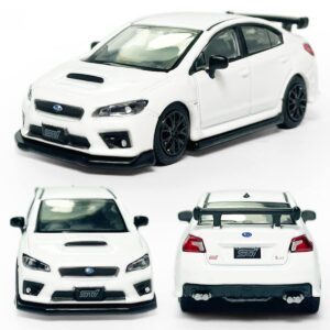 2016 impreza wrx sti s207 model car 1/64 scale diecast toy cars racing sports sedan metal alloy friction powered children’s die-cast vehicles, collection for men toys for boys kids gifts, white