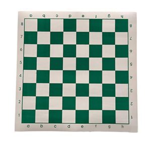 kasclino tournament chess mat, pu leather tournament roll up chess board, chess rollable chessboard, lightweight & non slip, chess mat for kids and adults(size:34.5cm)