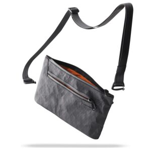 alpaka large zipper pouch - black zip pouch max and crossbody sling bag | id card holder and wallet with zipper for men