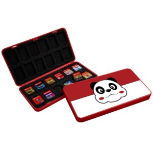 nisotieb 24 slots(2x12 slot cases) switch game card case anti-shock switch game cartridge holder switch game storage case compatible with nintendo switch game card (color-e)assorted designs