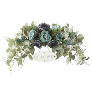 wysrj artificial flower swag 30inch rose swag flowers wedding arch swag artificial floral swag wreath for wedding home room garden lintel decoration