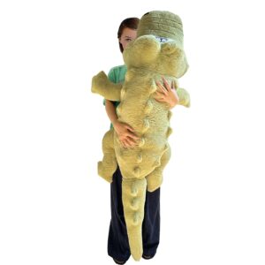 hofun4u alligator plush pillow, 67 inch alligator stuffed animal, home decoration christmas valentine’s birthday gift for boys girls adults kids (green)