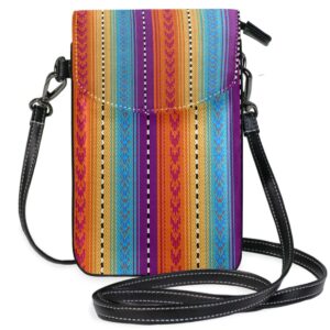 xigua colorful ethnic mexican stripes crossbody phone purse small mini shoulder bag cell phone pouch leather wallet best gift for valentines day,anniversary,birthdays