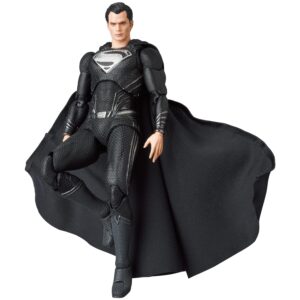 medicom zack snyder’s justice league: superman mafex action figure, multicolor