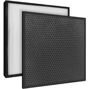 cfkreya ej120 replacement hepa filter, compatible with ej air purifier, include h13 grade hepa and carbon filter