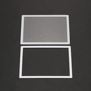 replacement upper lcd screen lens plastic cover + lower frame for ds lite ndsl console white