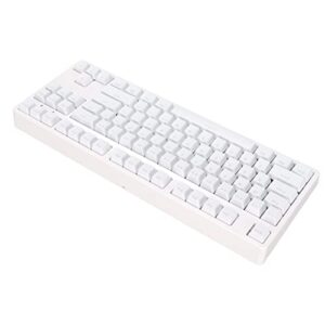 wired keyboard, fashion appearance 20 led white light effects mechanical keyboard ergonomic design for work for home gaming for office(white)