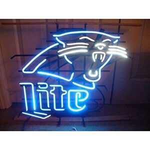 queen sense 20"x16" millers lite panthers neon sign light man cave bar pub beer gift neon lamp a120mlcp