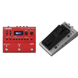 boss rc-500 loop station compact phrase recorder pedal + boss fs-7 dual foot switch