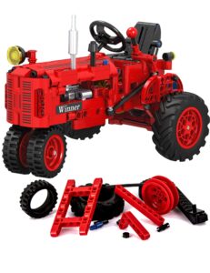 gynthias 1/12 classic farm tractor toys building blocks set endless fun for kids with a collection of tractor toys to building your own 302pcs classic red farm tractor