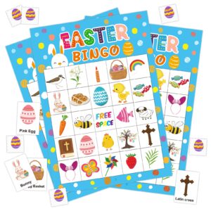 giantrump 24 players easter bingo card games fun easter party games for school classroom family activities birthday