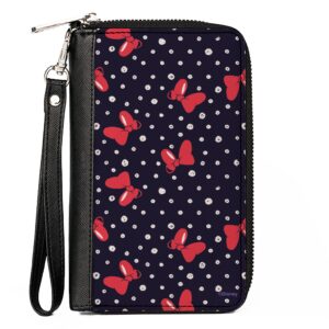 buckle-down women's pu zip around wallet rectangle-minnie mouse, 7.5"x4.5"