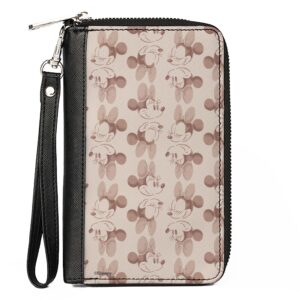 buckle-down women's pu zip around wallet rectangle-minnie mouse, 7.5"x4.5"