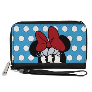 buckle-down women's pu zip around wallet rectangle-minnie mouse, 7.5"x4.5"