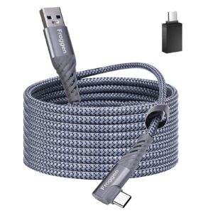 froggen link cable quest 2 quest 1 [usb3.2/ 5gbps] nylon braided quest 2 link cable, high speed transfer & fast charge usb c cable compatible for vr quest headset and gaming pc (10ft/3m)