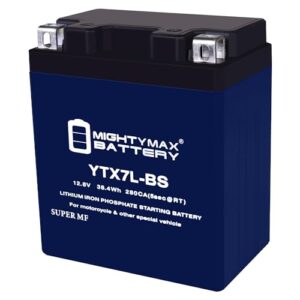 mighty max battery ytx7l-bs lithium replacement battery for duralast gold gsx7l