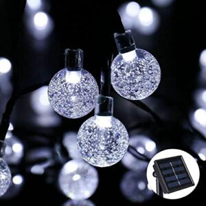 huxi-us 1pcs solar power globe lights garden crystal balls solar lights solar globe string lights for garden yard home party wedding christmas decoration