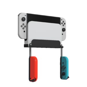 ejgame switch oled black steel mount,wall mount bracket compatible with nintendo switch and switch oled