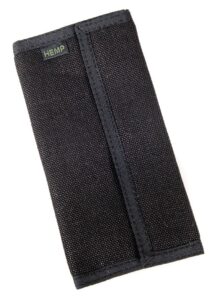 hempmania slim pocket book wallet (black)