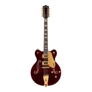 gretsch g5422g-12 electromatic classic hollow body double-cut 12-string guitar with gold hardware and laurel fingerboard (right-handed, walnut stain)