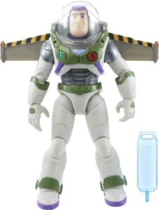 mattel disney pixar lightyear toys, talking buzz lightyear action figure with liftoff vapor trail, 20 sounds, jetpack with expanding wings