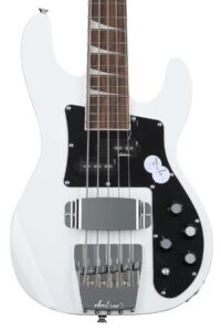 jackson x series 5-string concert bass cbxnt dx v, snow white, laurel fingerboard