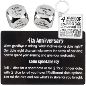 4th anniversary dice,4th wedding anniversary dice for couples,4 years anniversary date night dice gift,4 years anniversary for her,4th anniversary for husband,4th anniversary