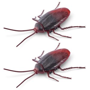 robo alive crawling cockroach glow in the dark (2 pack) by zuru battery-powered robotic interactive electronic cockroach toy that moves and crawls, prankst toys for boys, kids, teens