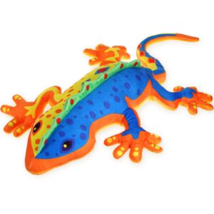 civaner 22 inches realistic lizard stuffed animal plush toy with spots colorful gecko stuffed animal sturdy gecko plush reptilian toy huggable birthday gift for little person teens (yellow)