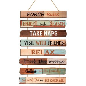 porch rules sign outdoor wood plaque porch signs wall art porch rule wall decor relax take naps quotes rustic vintage wooden hanging wall art gift for home farmhouse porch patio garden door decoration