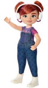 mattel karma’s world switch stein doll with headphones accessory, red hair & blue eyes