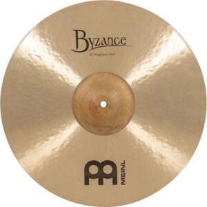 meinl cymbals byzance 18" traditional polyphonic crash with raw bell — made in turkey — hand hammered b20 bronze, 2-year warranty (b18poc)