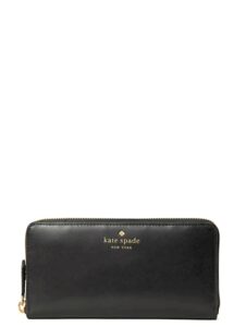 kate spade new york jana large continental leather wallet (black)