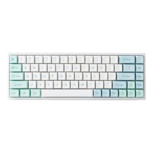 yunzii kc68 hot swappable mechanical keyboard 68-key gaming keyboard, rgb backlit for mac/win/gamers (gateron black switch, mint)