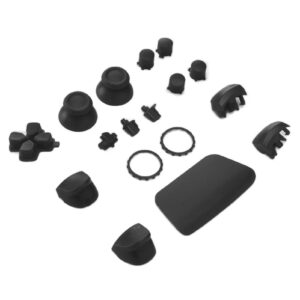 full set for , thumbsticks buttons r1 l1 r2 l2 abxy buttons controller replacement parts for (black) [video game]