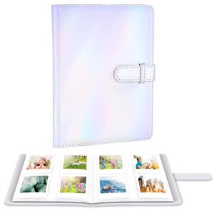 ablus 128 pockets mini photo album for fujifilm instax mini 7s 8 8+ 9 11 25 26 50s 70 90 instant camera(magic silver)