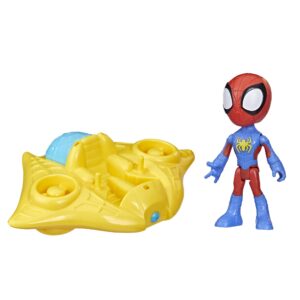 marvel spidey and his amazing friends spidey water web raft, preschool water toy with spidey action figure for kids ages 3 and up