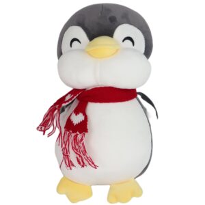 selexa pingy 12 inch cute gray penguin stuffed animal; plushie bedtime toy; penguins plush toys for valentines day, easter, christmas; plushies gifts for adults, kids (boys, girls), toddlers (3yrs+)