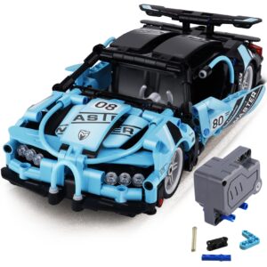 biranco. toy car model building kit - race car building set stem toy for boys & girls 8-14 years old, build and display a popular supercar with pull back. gift ideas for kids ages 6-12 (490 pcs)