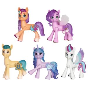 my little pony toys: make your mark meet the mane 5 collection set, gifts for kids (amazon exclusive)