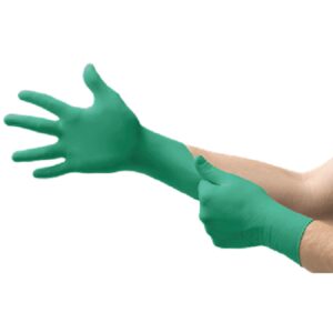 generic nitrile gloves disposable latex free chemical resistant gloves, teal, large