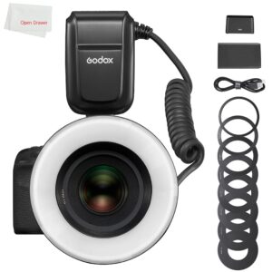 godox mf-r76 macro ring flash 5000k ring led light speedlite flash light for canon nikon sony and other dslr cameras