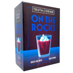 truth or drink: on the rocks edition by cut – explore deep thoughts and beliefs with 400+ intriguing icebreaker questions (stand-alone or expansion pack)