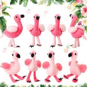 8 pieces 6 inch valentine's day plush flamingo party favors small flamingo stuffed animal toy ornaments keychain for easter birthday party supplies