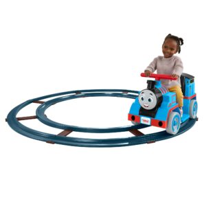 power wheels thomas & friends ride-on train, thomas with track, battery-powered toddler toy for indoor play ages 1+ years​