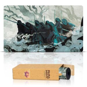 paramint the nine (stitched) - mtg playmat by anato finnstark, lotr lord of the rings - compatible with magic the gathering playmat - play mtg,yugioh,tcg - original play mat art designs & accessories